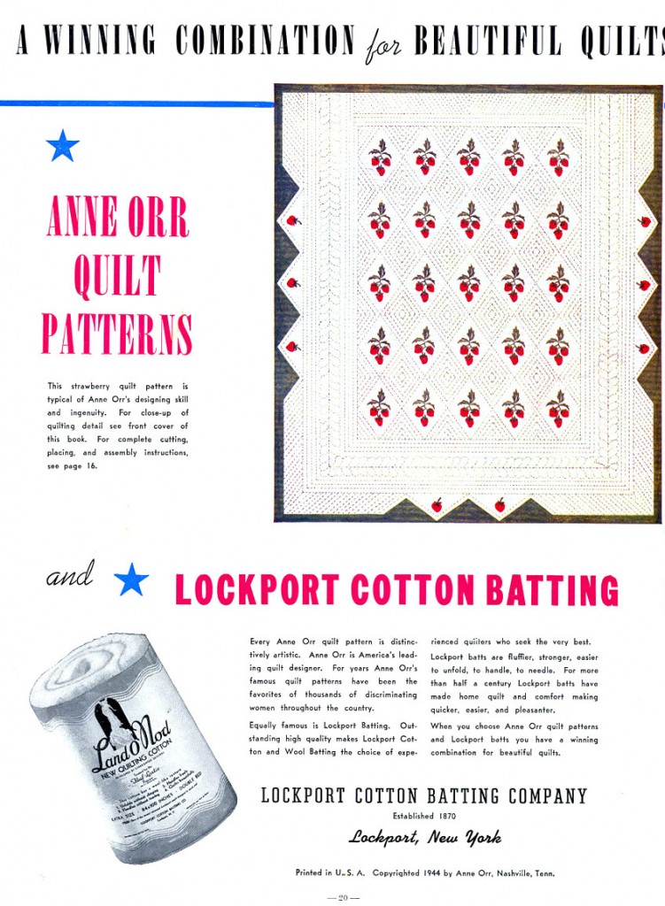 Anne Orr Quilt Patterns — Lockport Batting Co. – Q is For Quilter