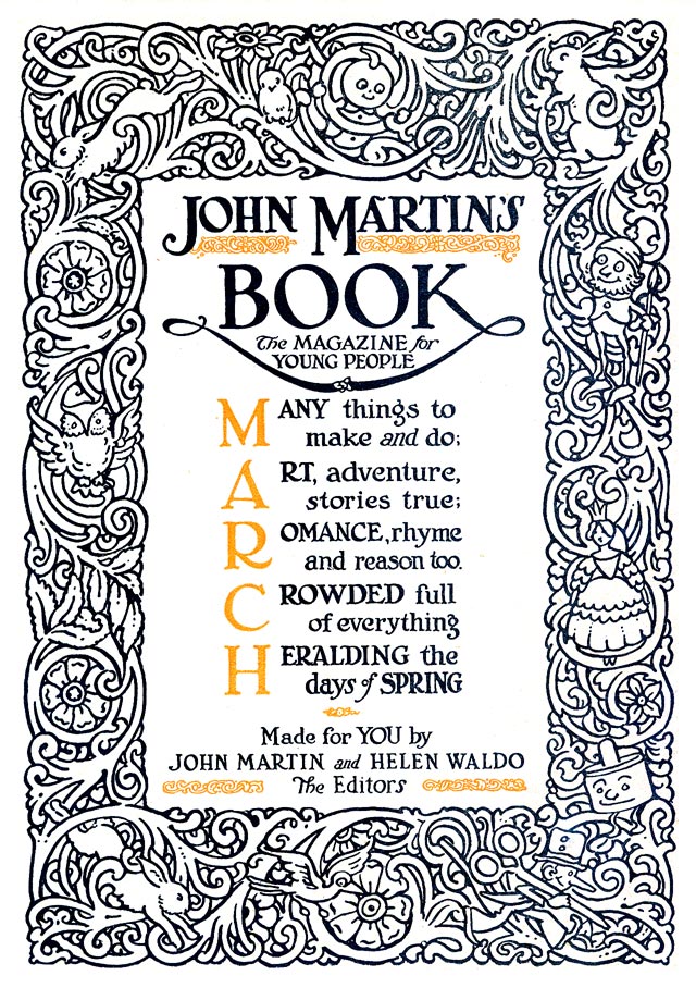 John Martin’s Book–March, 1927 – Q is For Quilter