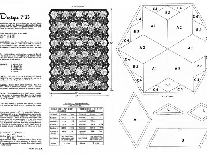 Nancy Page Summer Garlands Quilt, 1936, Pattern #10 – Q is for Quilter
