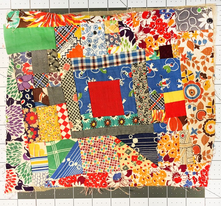 WIP Wednesday — Crazy Courthouse Steps Vintage Quilt Top – Q is For Quilter