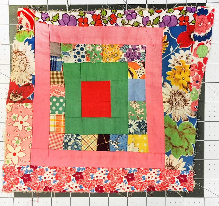 WIP Wednesday — Crazy Courthouse Steps Vintage Quilt Top – Q is For Quilter
