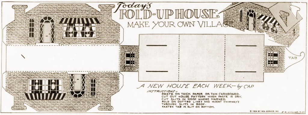 Fold-Up Houses — Make Your Own Village, 1934 – Q is For Quilter