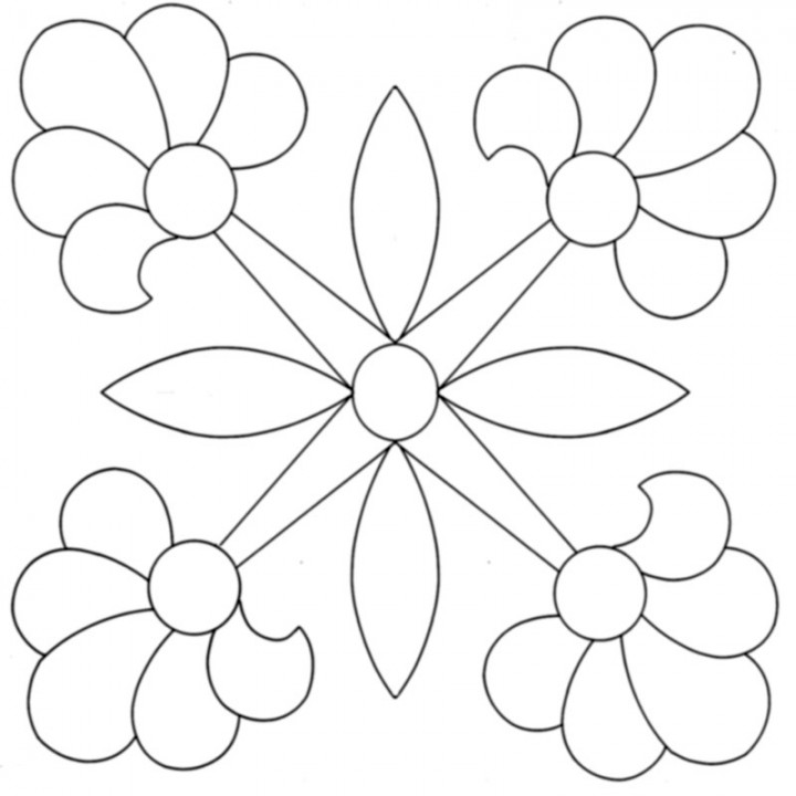 Free Pattern Friday — Four Rose Appliqué Blocks – Q is For Quilter