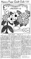 Nancy Page Summer Garlands Quilt, 1936, Pattern #12 – Q is For Quilter