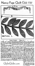 Nancy Page Summer Garlands Quilt, 1936, Pattern #7 – Q is For Quilter
