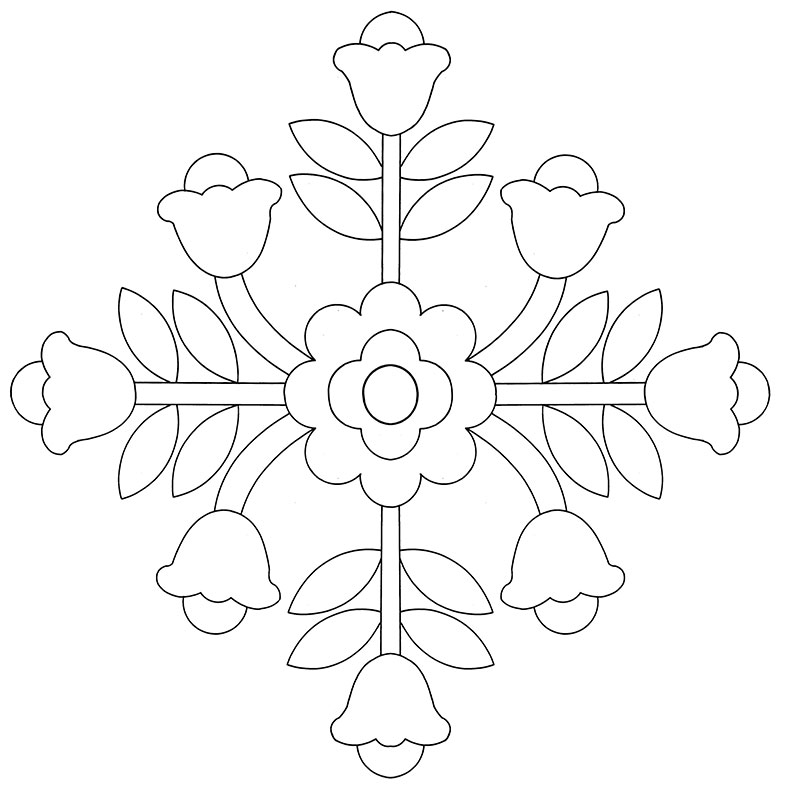 Free Pattern Friday — Four Rose Appliqué Blocks – Q is For Quilter