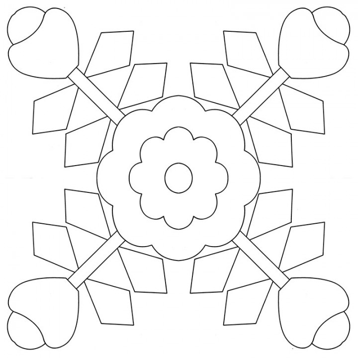 Free Pattern Friday — Four Rose Appliqué Blocks – Q is For Quilter