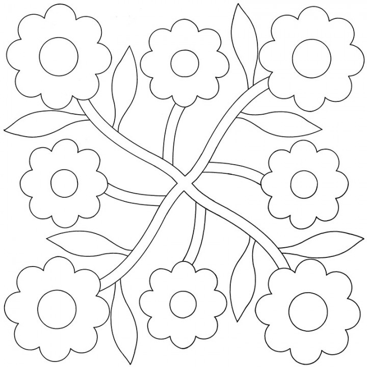 Free Pattern Friday — Four Rose Appliqué Blocks – Q is For Quilter