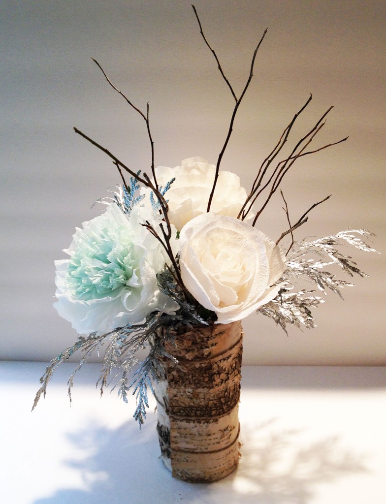 “Rustic Winter Wonderland” Centerpieces – Q is For Quilter